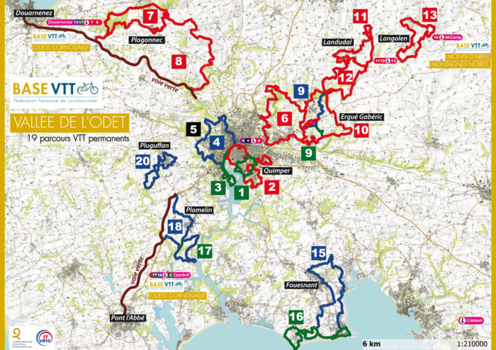 19 parcours - Vallée de l'Odet - VTT en Finistère